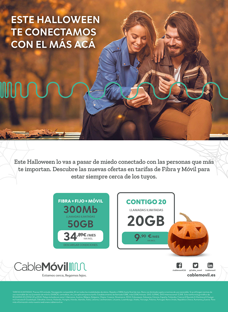 (Patrocinado) CABLEMOVIL, este Halloween te conectamos con el más acá ...